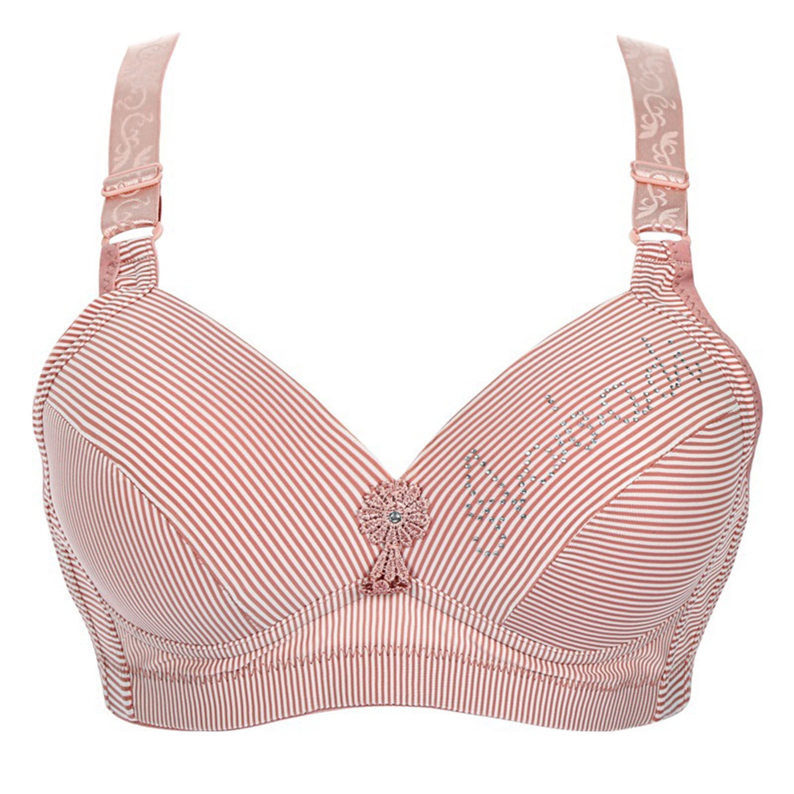 Bigersell Bras V-Neck Wire-Free Bra Support Women Cupless Bra Full ...