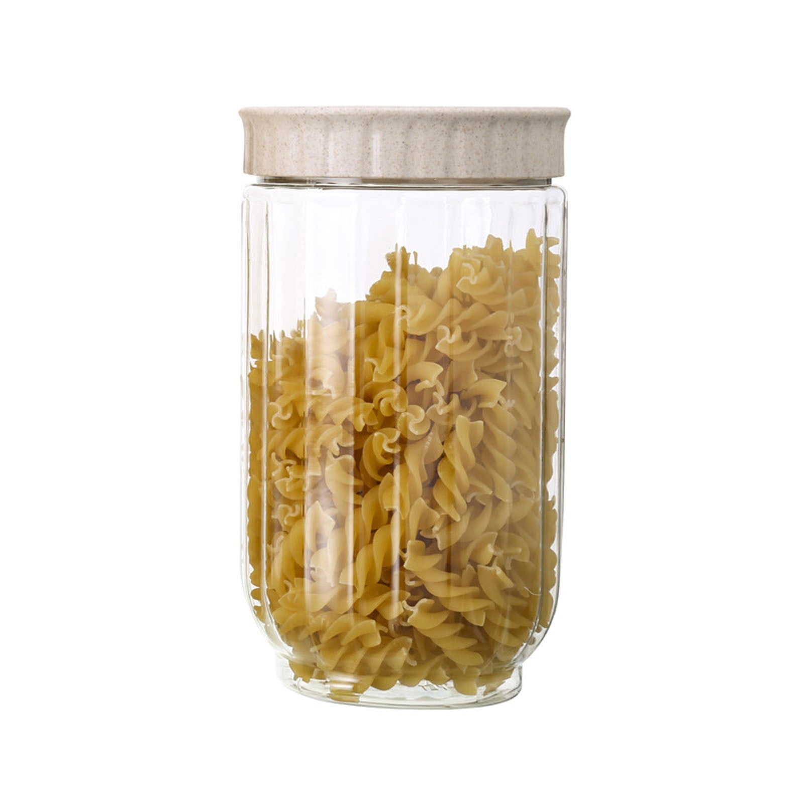 Bigersell Clear Plastic Storage Jars Stackable Food Storage Containers ...