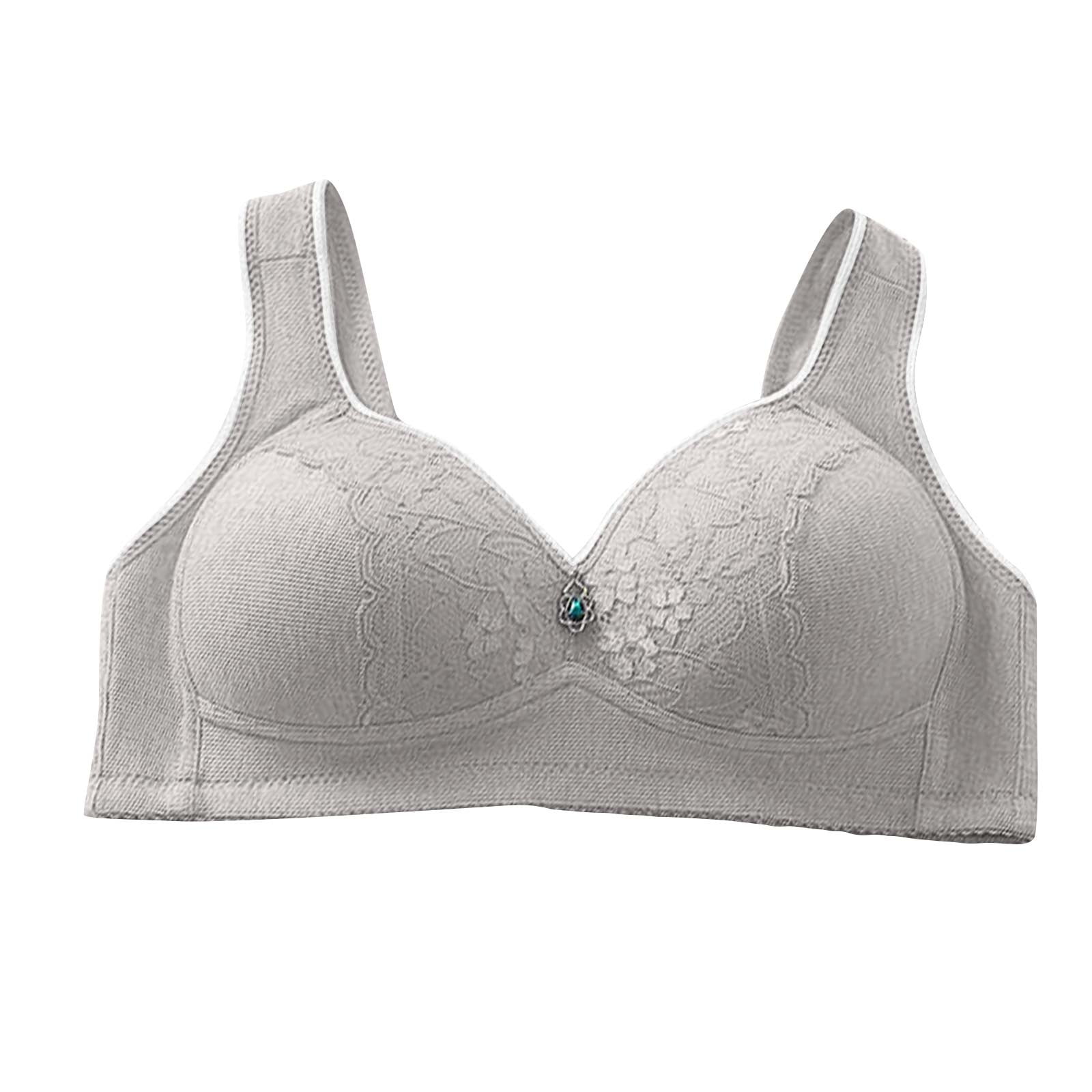 Bigersell Comfortable Bras for Women Lace V-Neck Wireless Bras Ladies ...