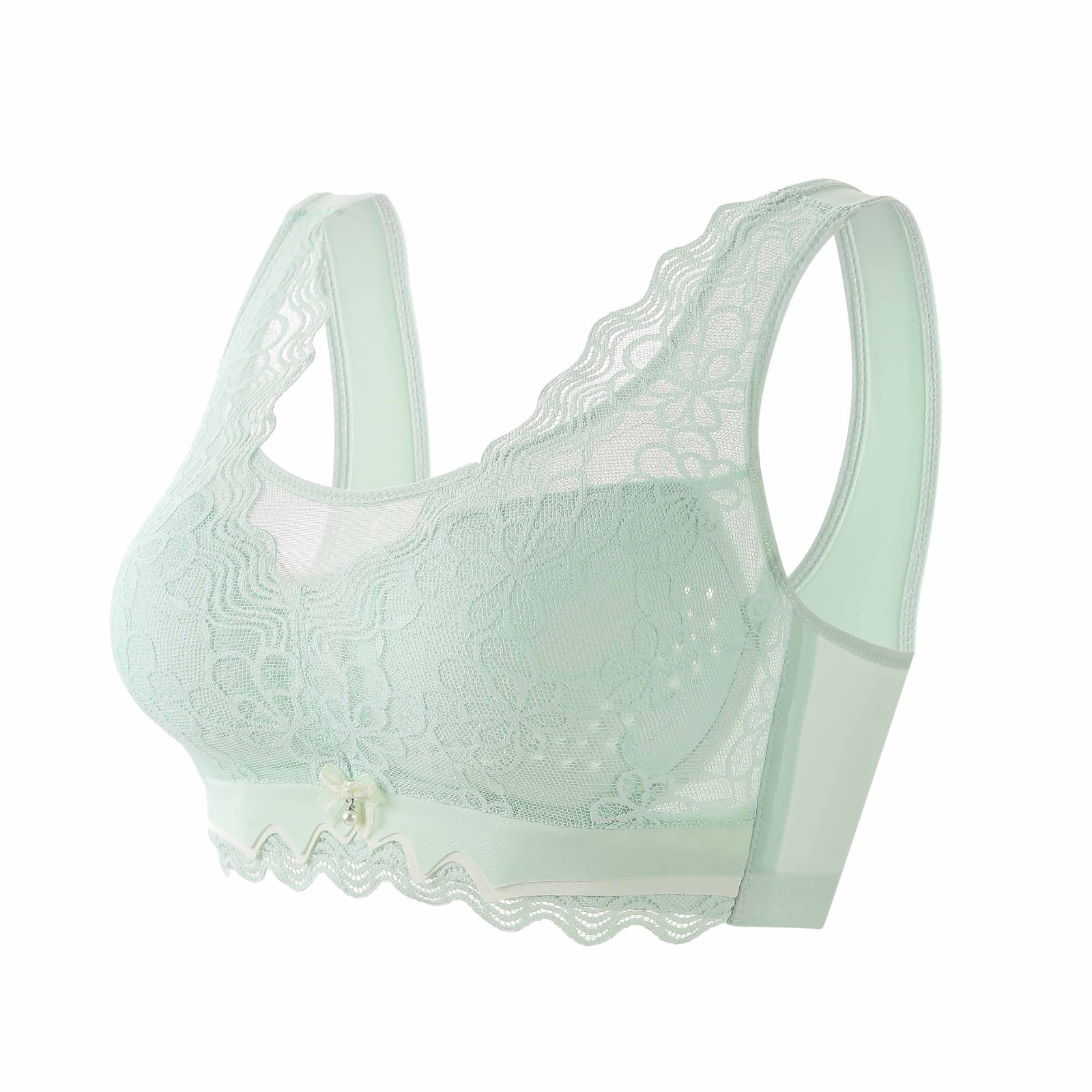 Bigersell Cotton Bras for Women Push up Lace Bras No Underwire Solid ...