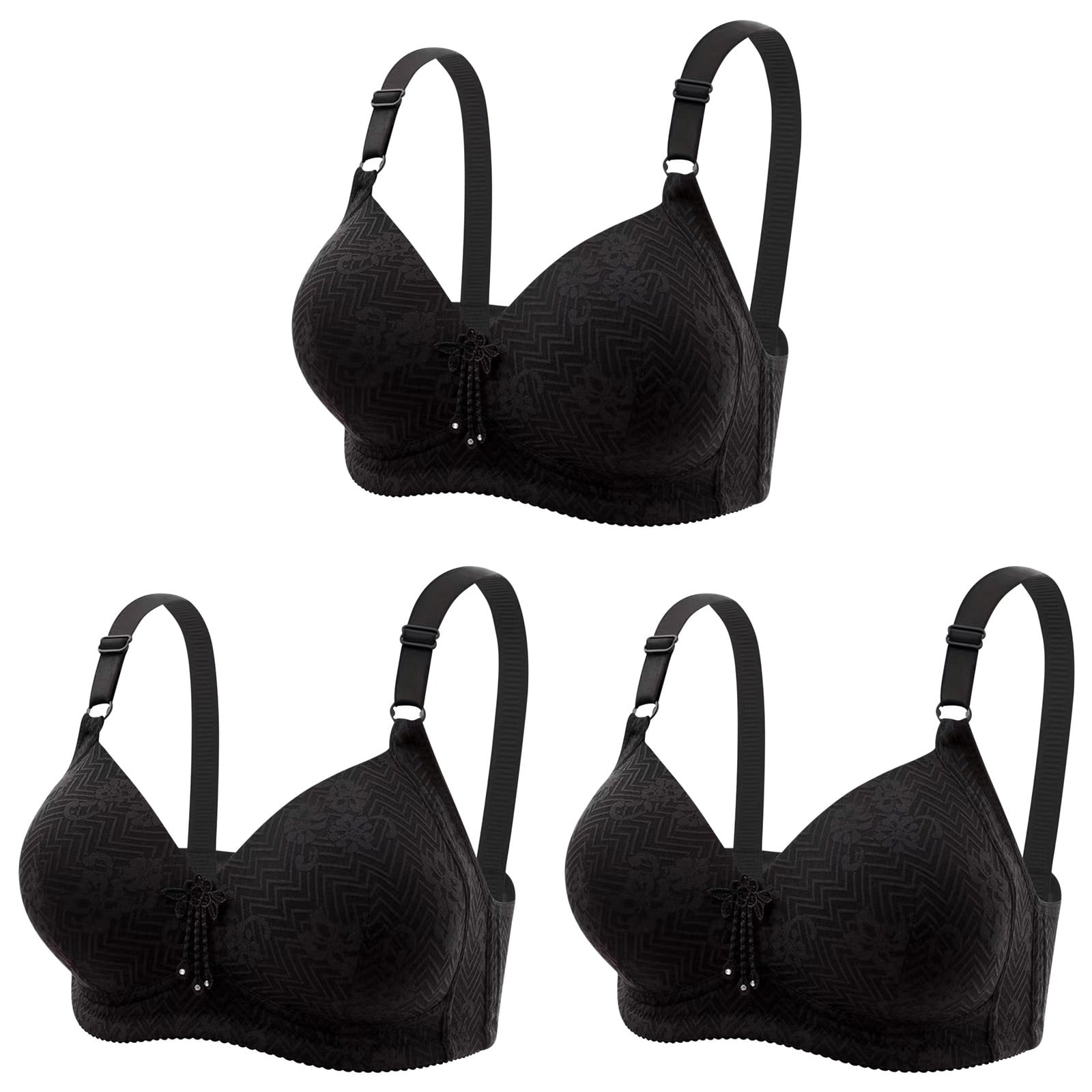 Bigersell Cute Bras Pack for Women Upgrade 3pc Women's Comfortable ...