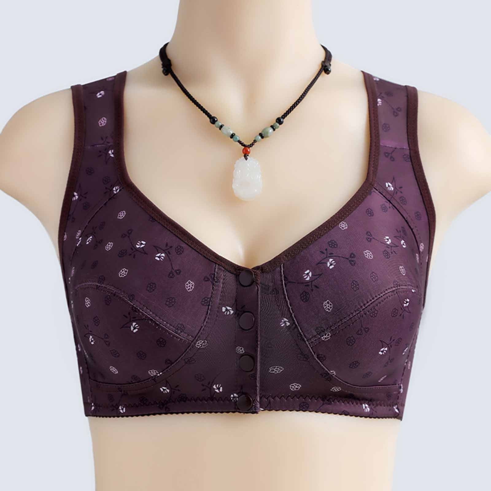 Bigersell Daisy Bras For Older Women Plus Size Front Snap Closure
