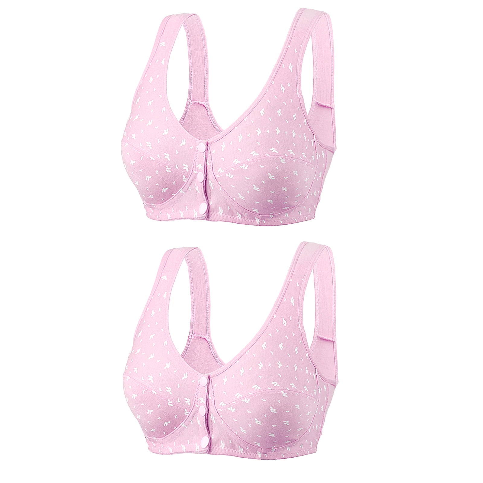 Bigersell Daisy Bras for Seniors Women Snap Front Closure Push-Up Bra ...
