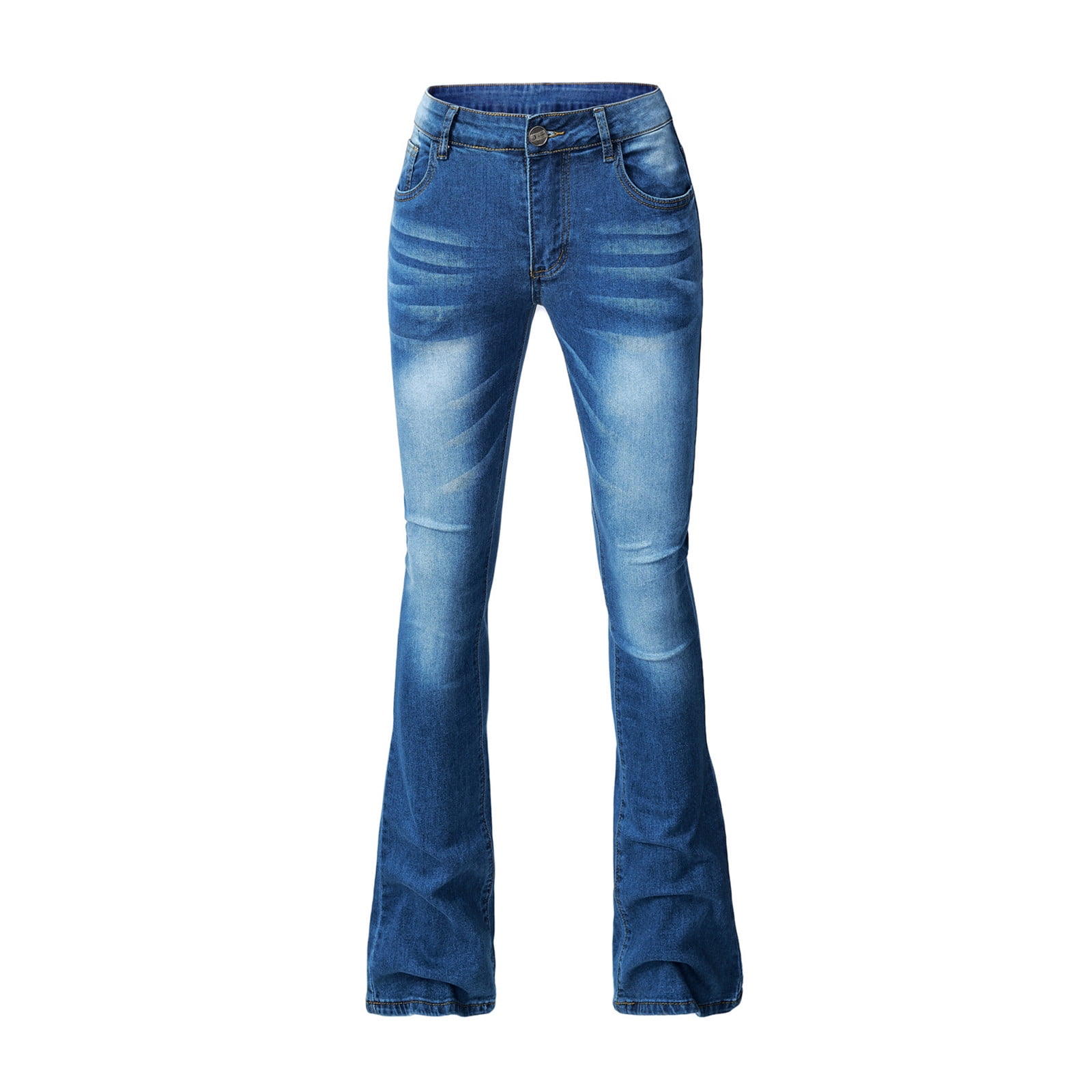 Bigersell Flare Jeans for Women High Waisted Straight Jeans Deals ...