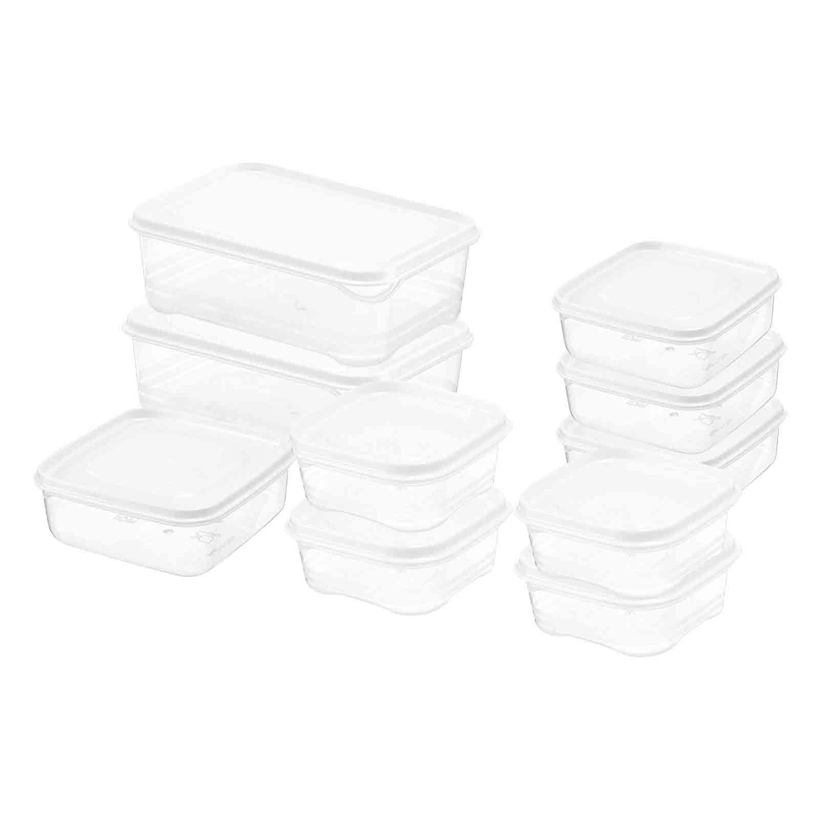 Bigersell Food Container Sets 10pcs Clear Plastic Dry Food Storage ...