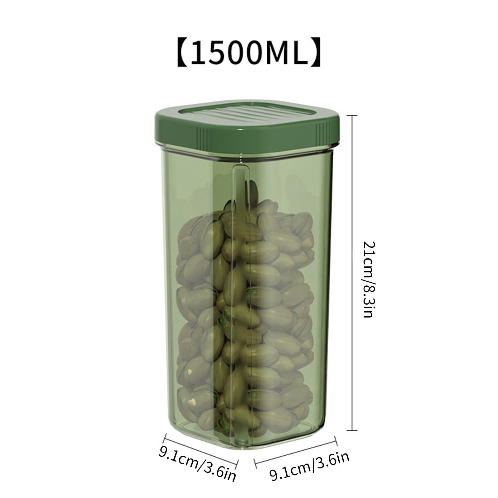 Bigersell Food Storage Containers w/ Lids Clear Plastic Stackable Food ...