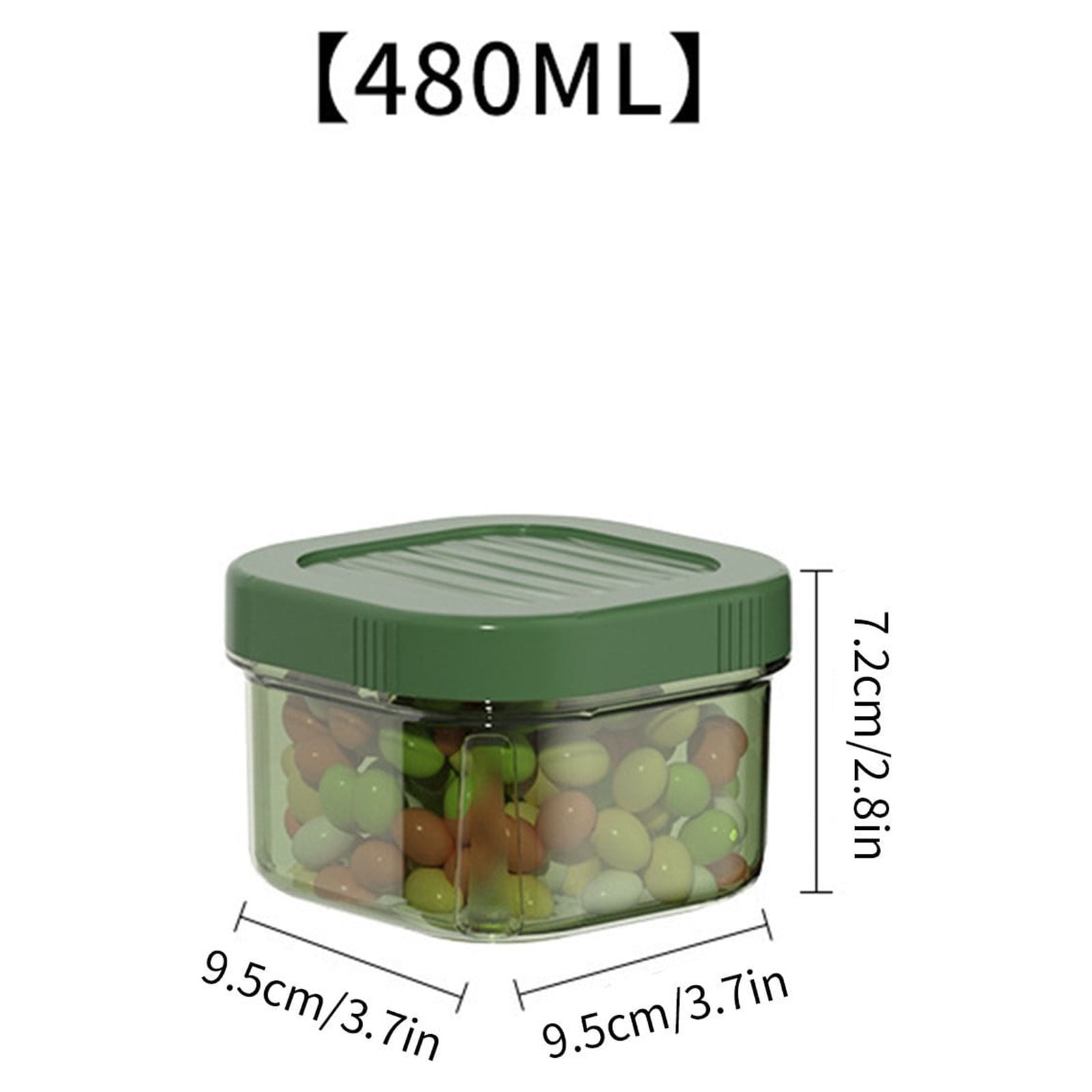 Bigersell Food Storage Containers w/ Lids Clear Plastic Stackable Food ...