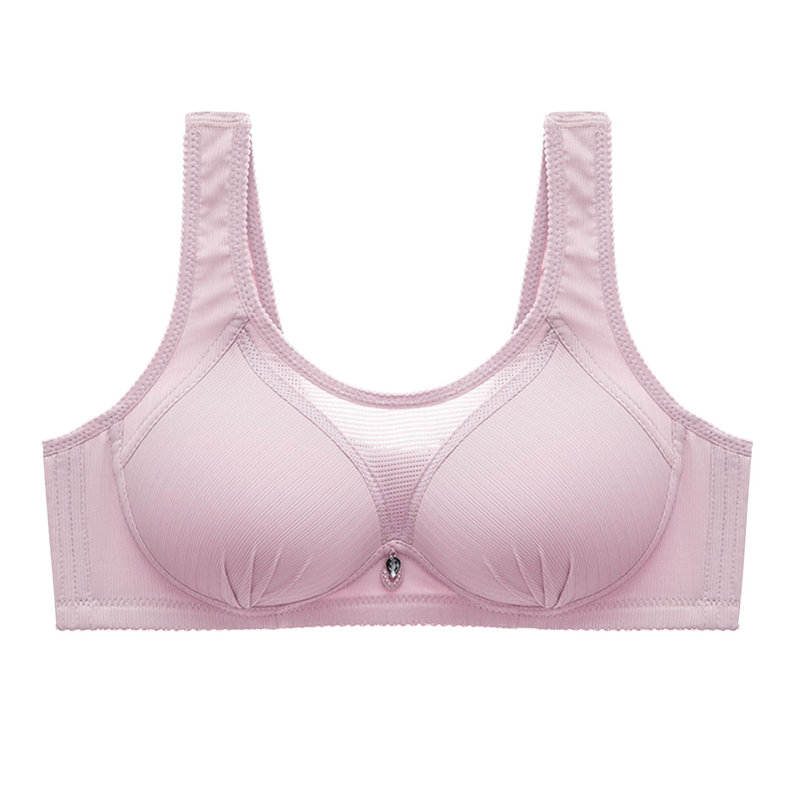 Bigersell Full-Coverage Bras for Women Mesh U-Neck Push up Bra No ...