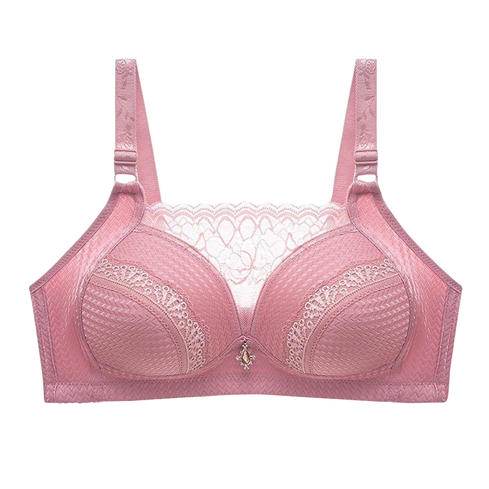 Bigersell Full Figure Women Push up Padded Bras Mesh Lace Front V-Neck ...