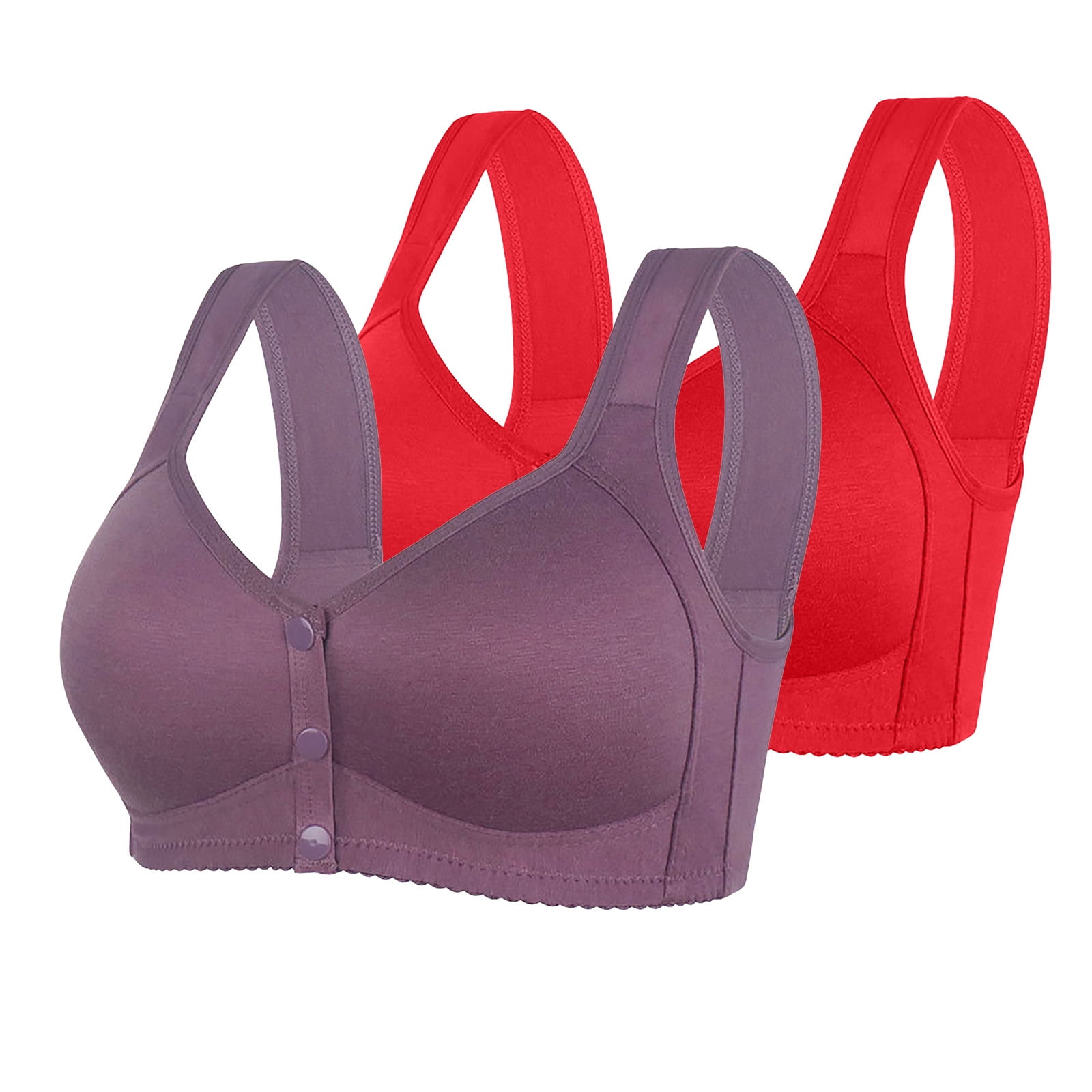 Bigersell Lace Bra and Panty Set 2pc V-Neck Wire-Free Bra Support Women ...