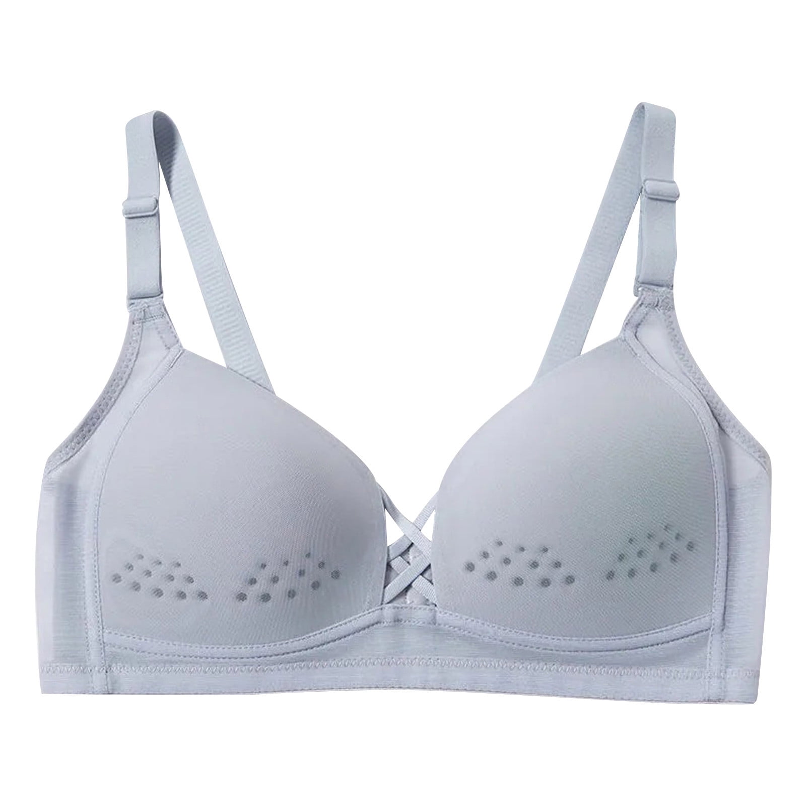 Bigersell Lace Bra and Panty Set V-Neck Wire-Free Bra Support Women ...