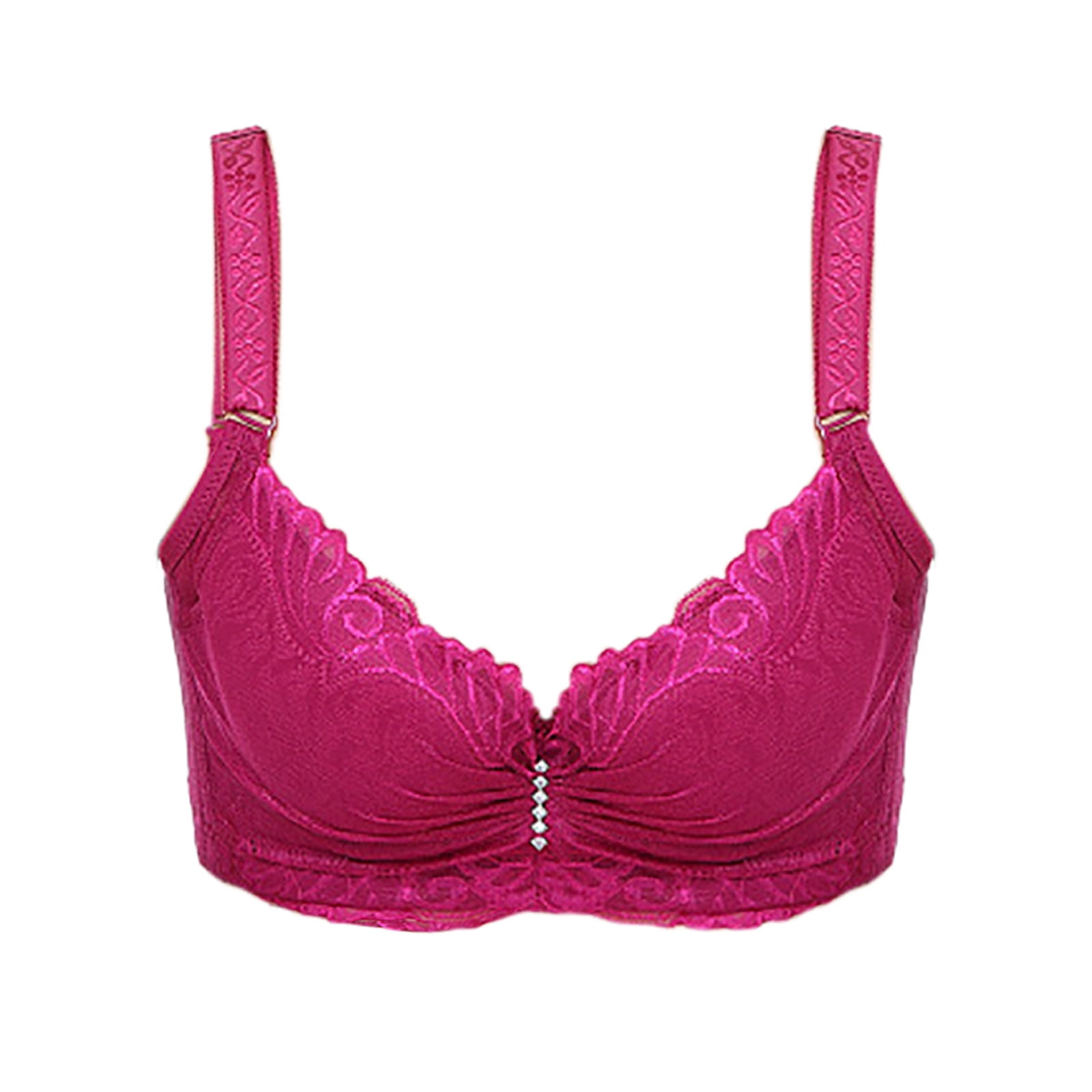 Bigersell Lace Bra Women Four-breasted Underwire Thin Bra, Underwear ...