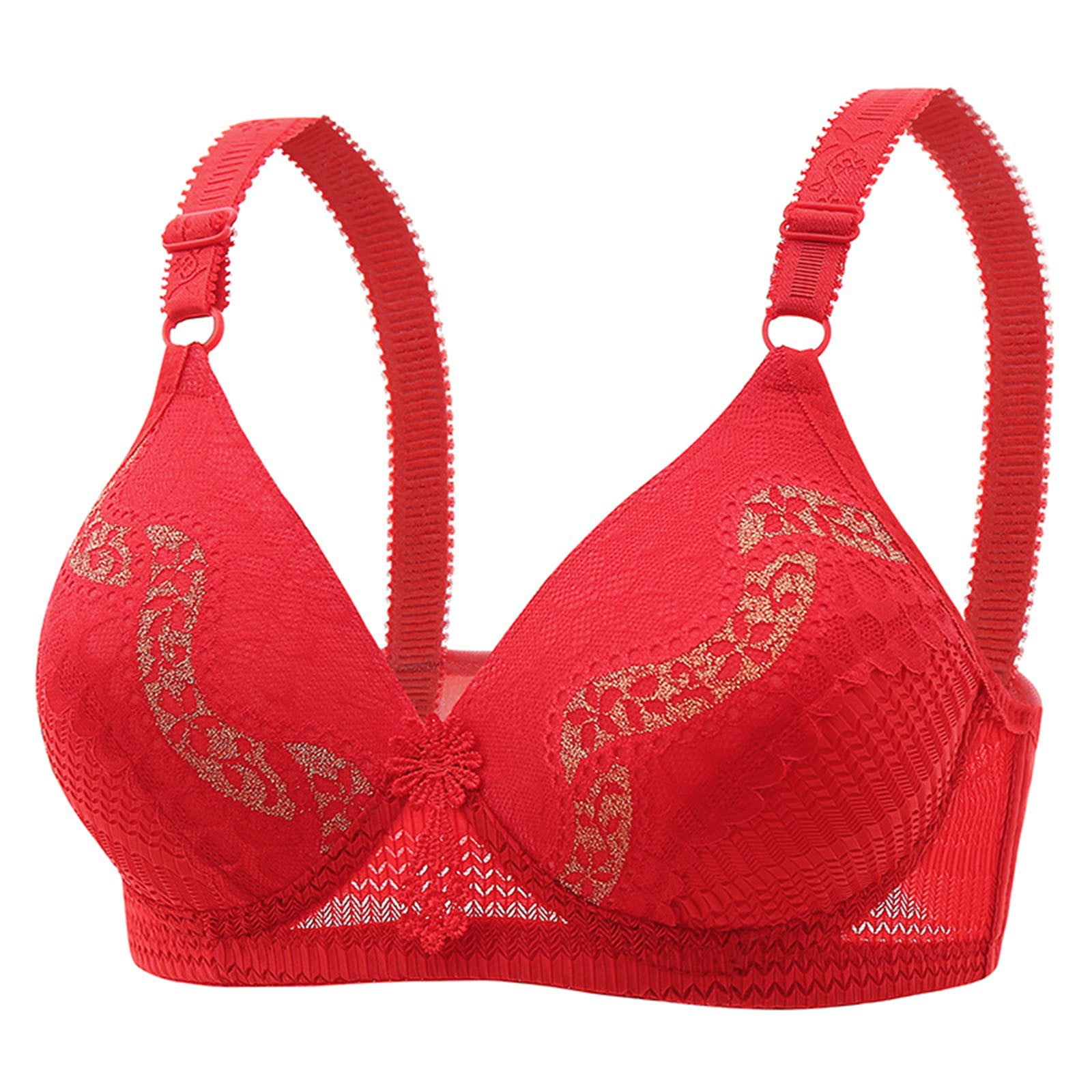 Bigersell Lace Bras For Women Push Up Bra Ladies V Neck Push Up Padded