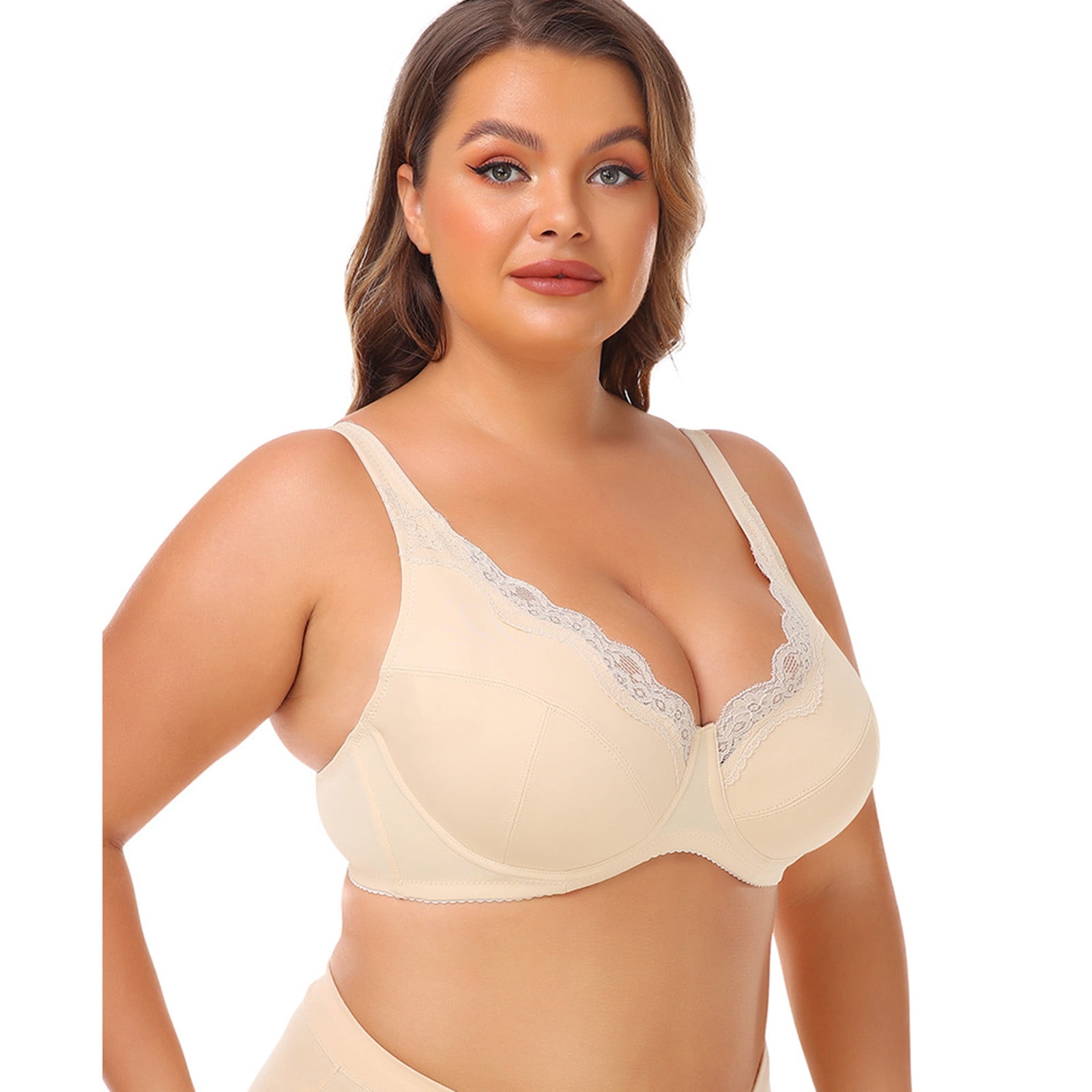 Bigersell Ladies Bras No Underwire Women Plus Size Wireless Full