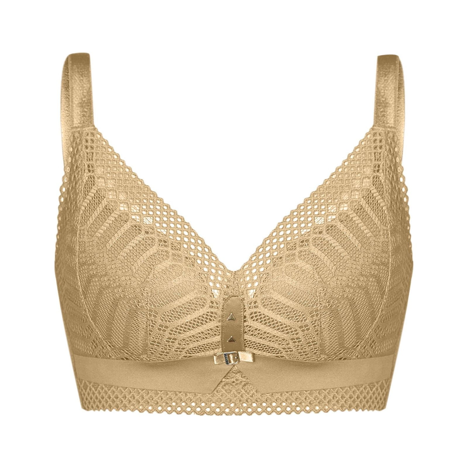 Bigersell Lounge Bra Ladies Comfortable Breathable No Underwire Lace ...