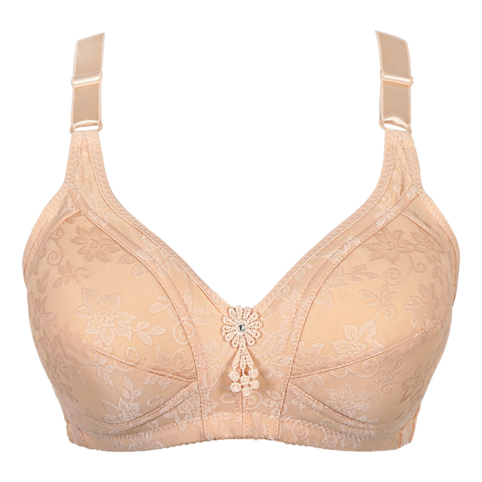Bigersell Molded Bra Women Fashion Printed Bra Wire Free Underwear 1 ...