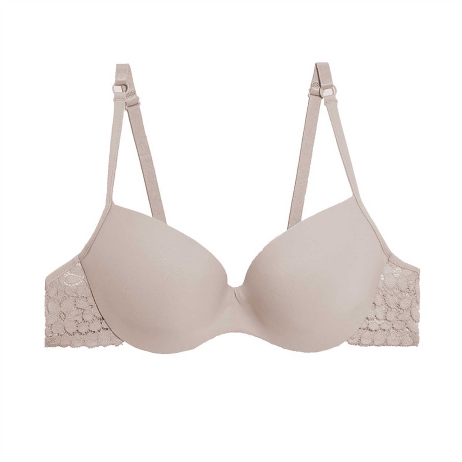 Bigersell Padded Bra Wireless Bra for Everyday Open Back Sports Bra ...