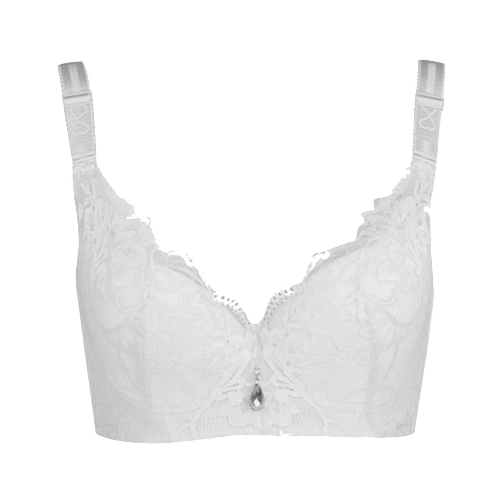 Bigersell Padded Strappy Sports Bras Women Solid Lace Push-up Bra ...