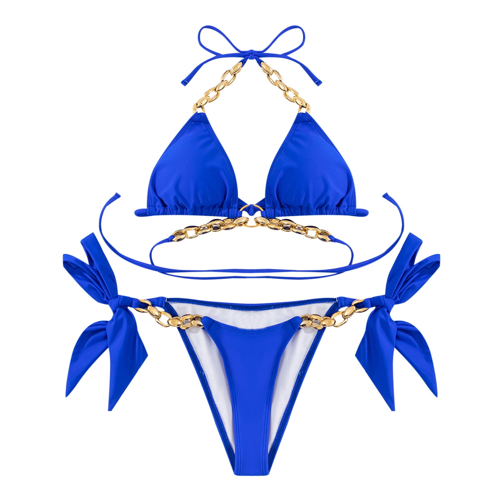 Bigersell Plus Size Bikinis For Women 2 Piece Ladies Fashion Solid Color Print Split Bikini