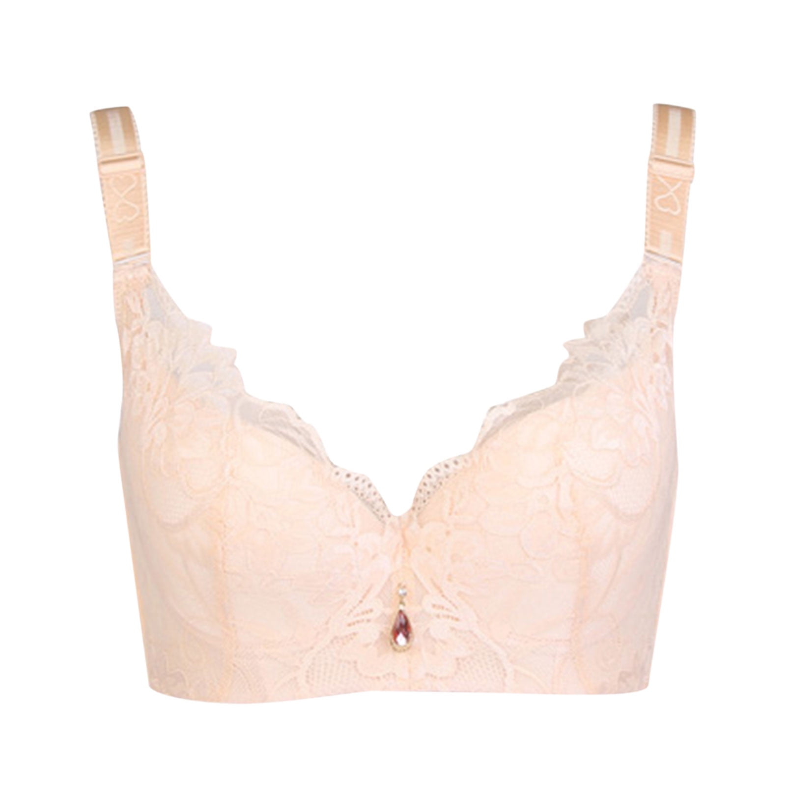 Bigersell Push-Up T-Shirt Bra Women Solid Lace Push-up Bra Underwire ...