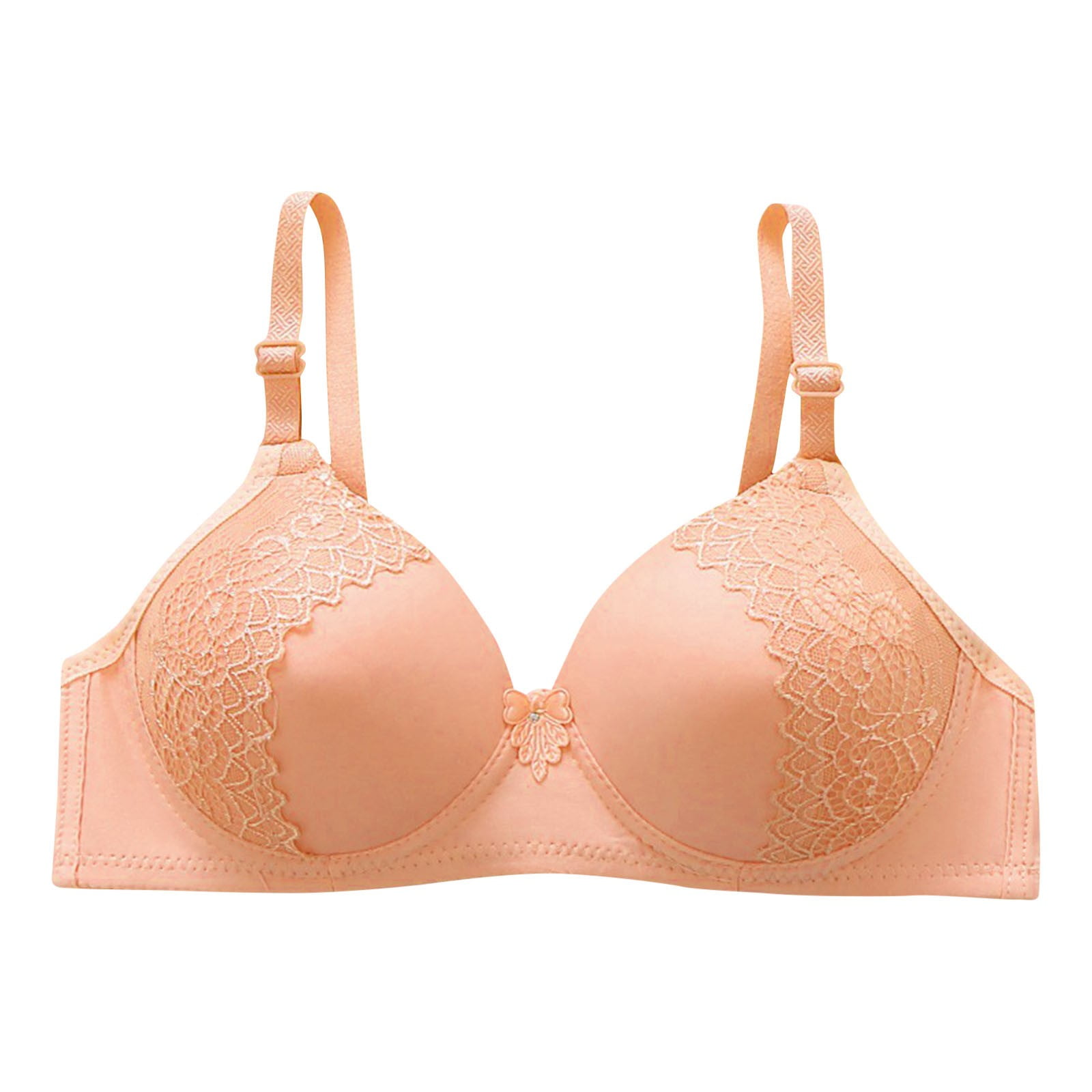 Bigersell Push up Bras for Women V-Neck Lace Bras Womens Plus Size Full-Coverage Wireless Bra ...