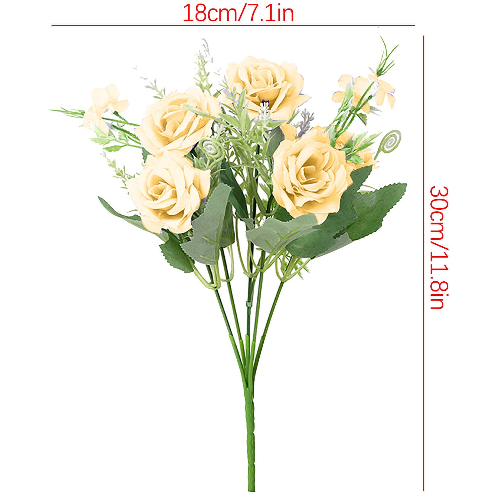 Bigersell Rose Artificial Flowers, Small Silk Fake Flowers, Faux Floral ...