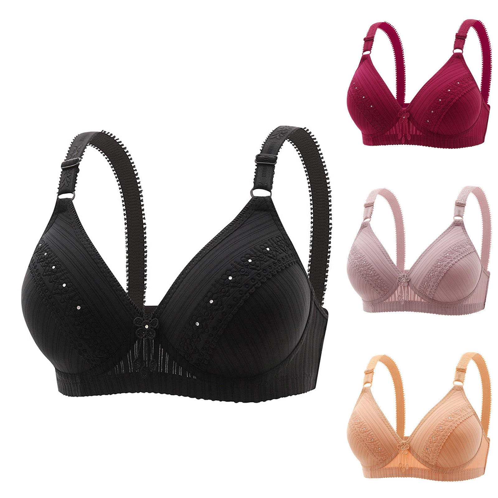 Bigersell T-Shirt Bras for Women Clearance 4pc Sleeping Bras Sets V ...