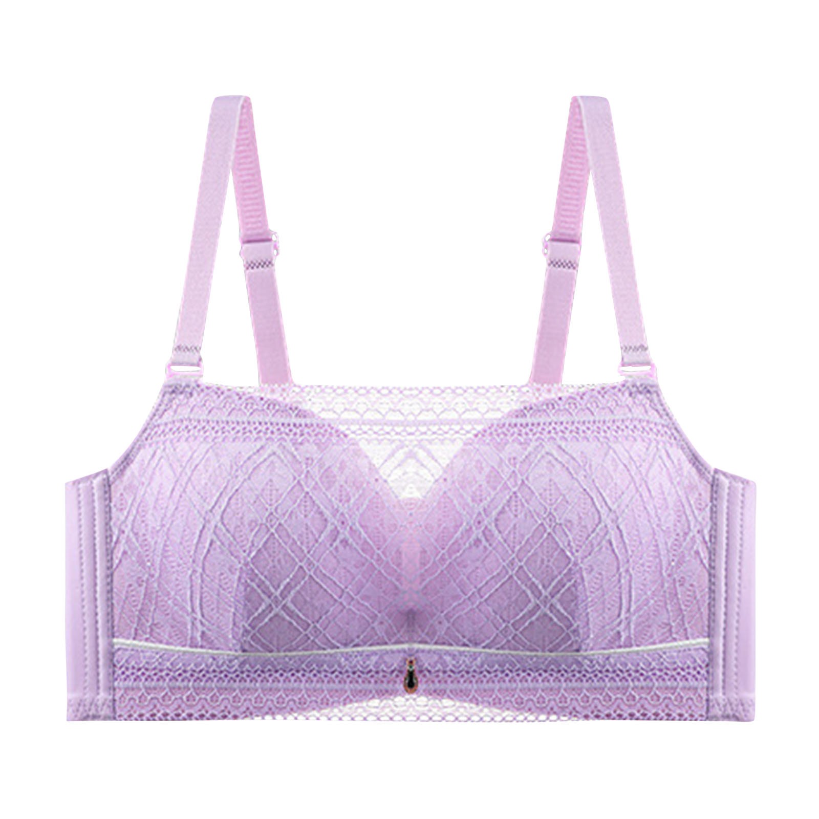 Bigersell T-Shirt Bras for Women Mesh Lace Wireless Bra Ladies V-Neck ...