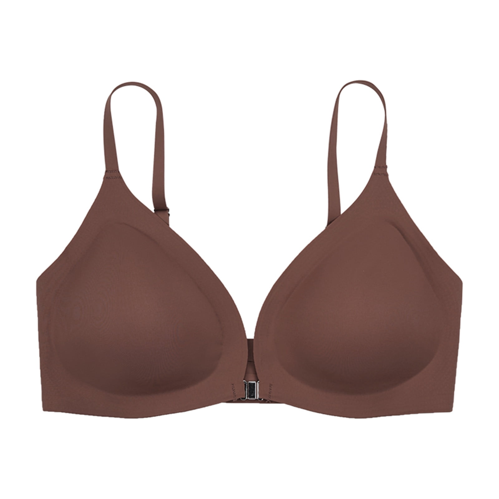 Bigersell Training Bra Front Snap Closure V-Neck Wire-Free Bra Support ...