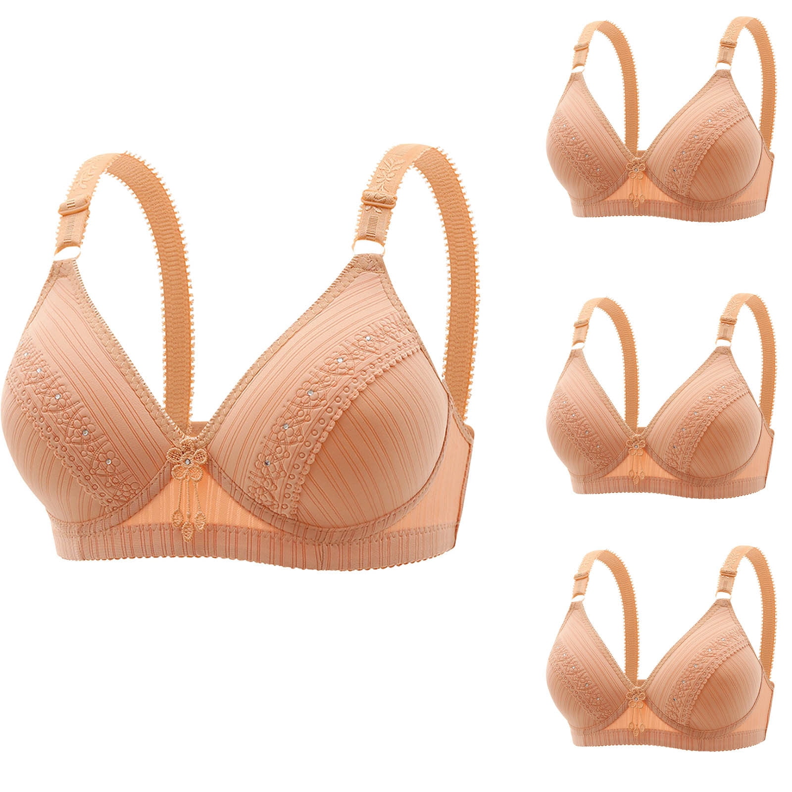 Bigersell Training Bras for Womens Clearance 4pc Backless Bras Sets V ...