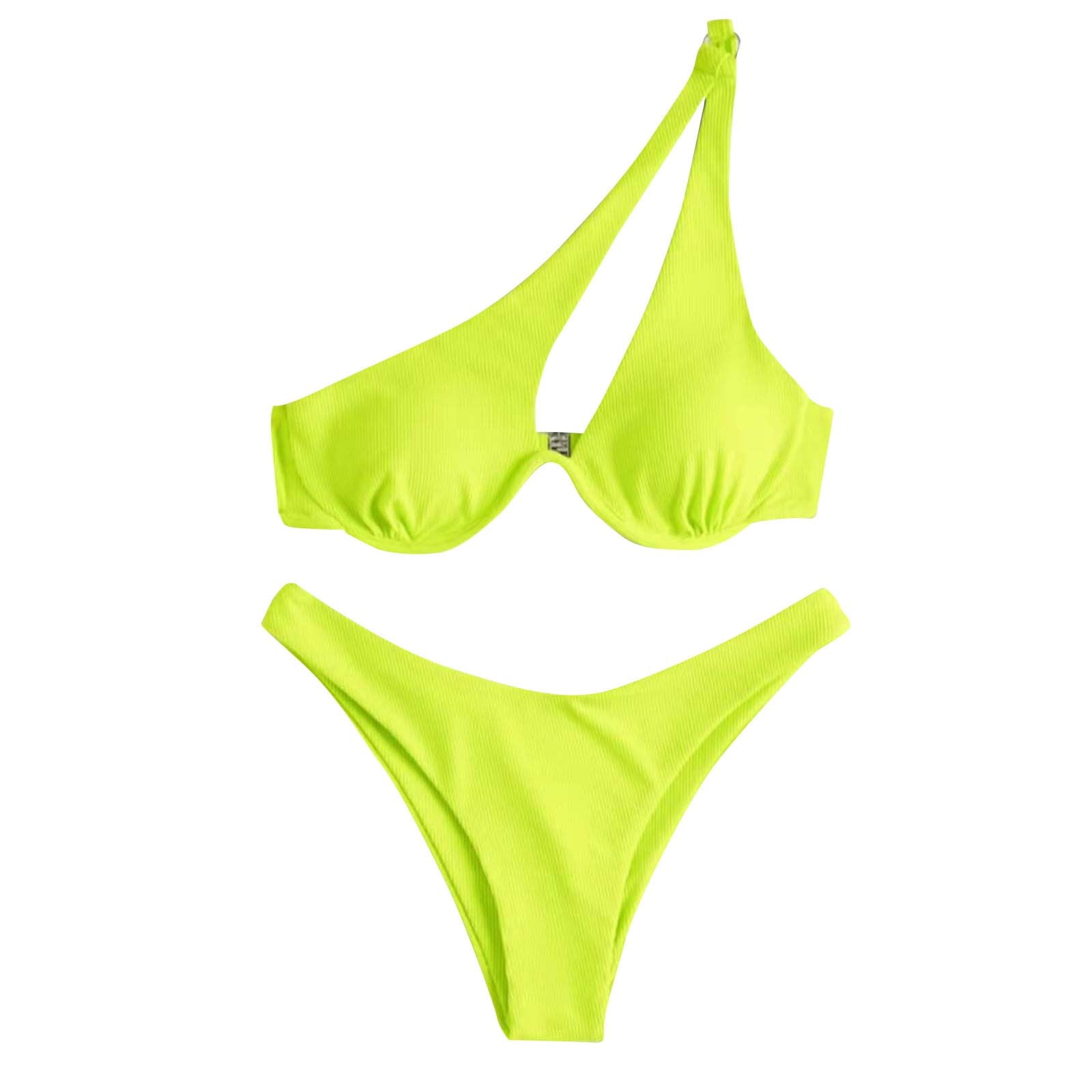 Bigersell Underwire Swimsuits for Women - Trendy One Shoulder Bikini ...