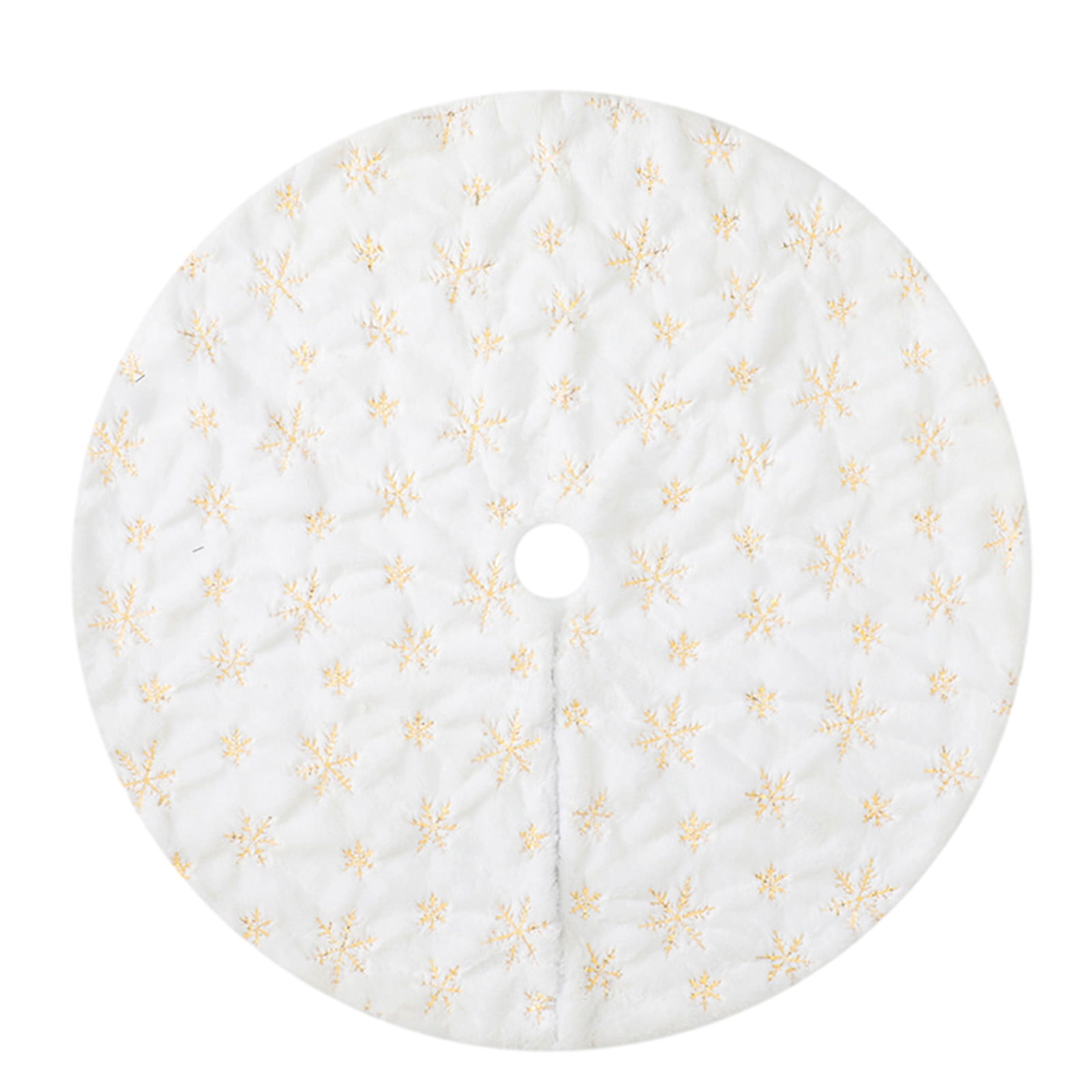 Bigersell White Christmas Tree Skirt 30" Christmas Tree Rug Skirts Soft ...