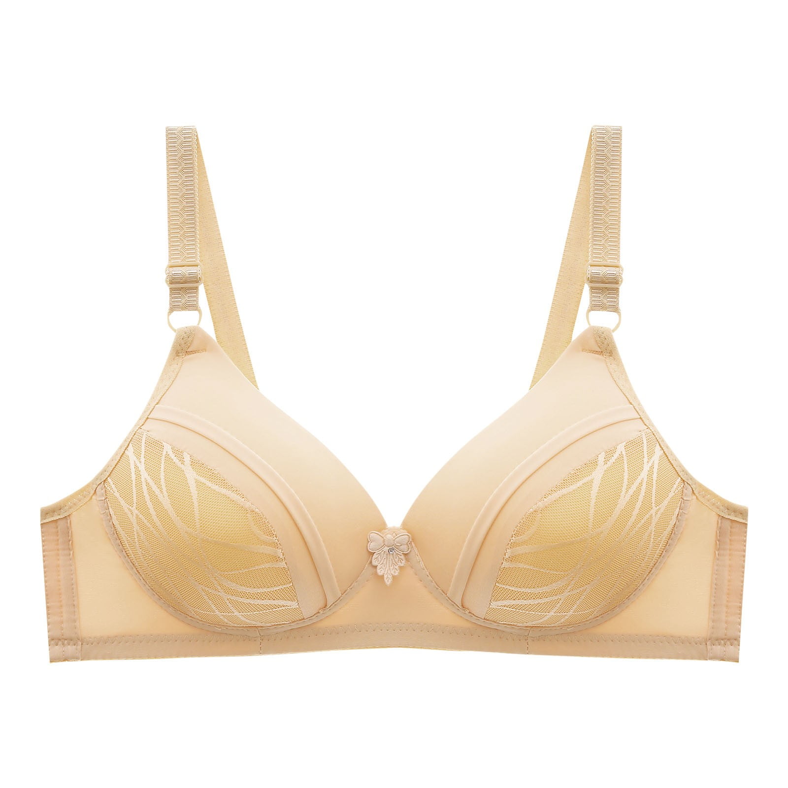 Bigersell Wireless Bras for Large Breasted Women V-Neck Push up Padded ...