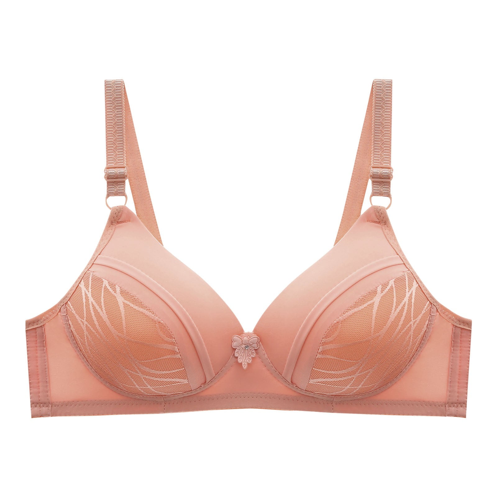 Bigersell Wireless Bras for Large Breasted Women V-Neck Push up Padded ...