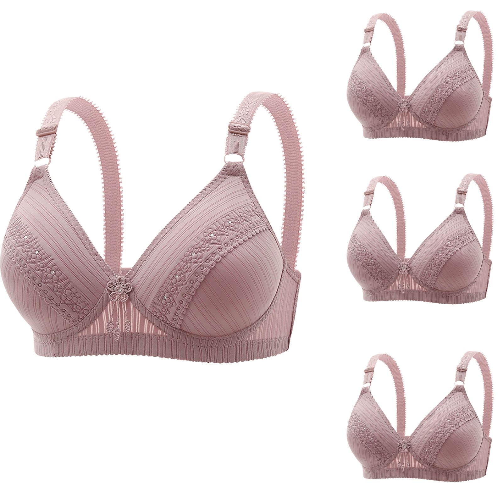 Bigersell Wireless Bras with Support and Lift Clearance 4pc Balconette ...