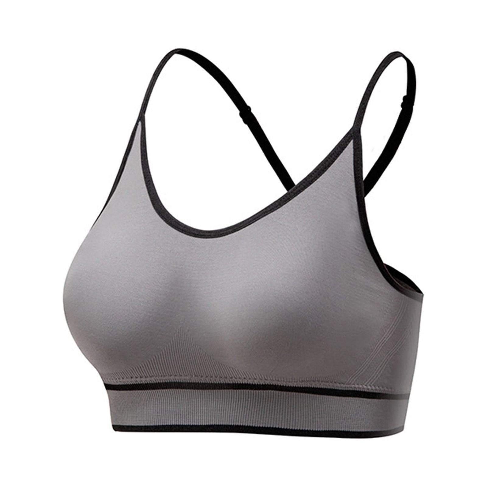 Bigersell Wireless Everyday Bra V-Neck Wire-Free Bra Support Women ...
