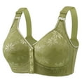 Bigersell Wireless Front Closure Bras for Women Comfort V-Neck Padded ...