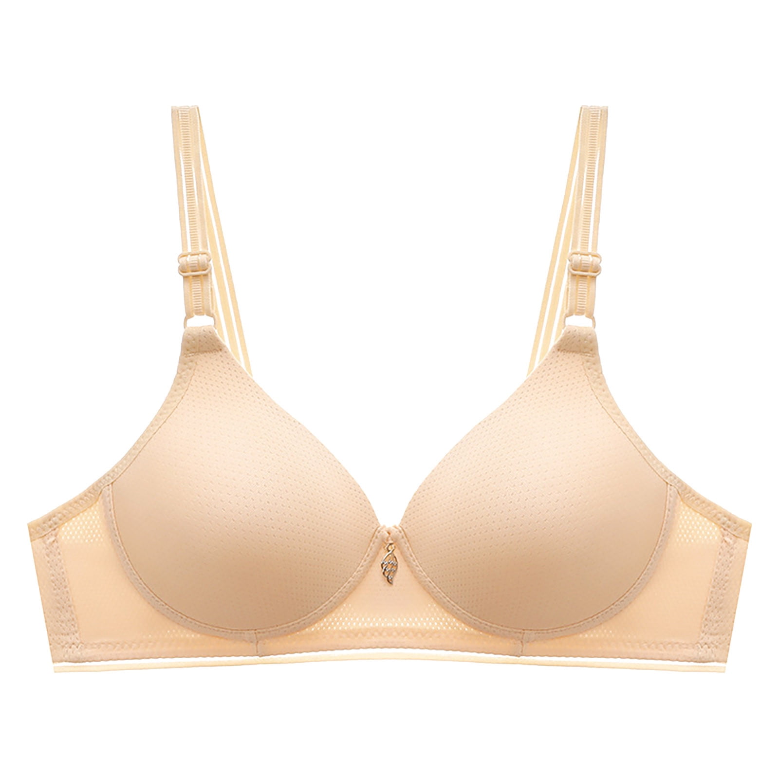 Bigersell Women Beige Wireless Push-Up Bra, Full Coverage, Yoga Sports ...