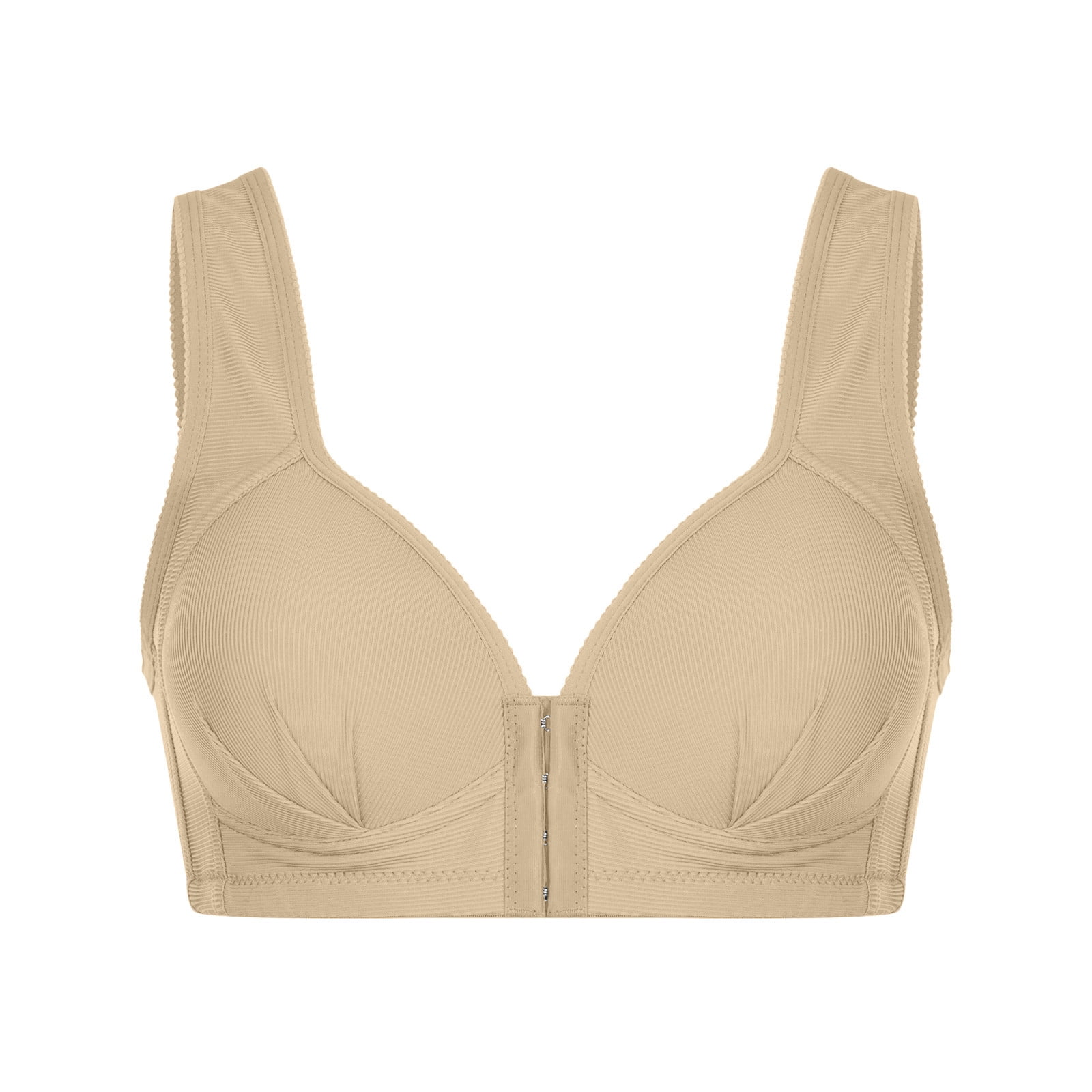 Bigersell Women Front Closure Bra, Wide Strap Padded Push-up Bra ...