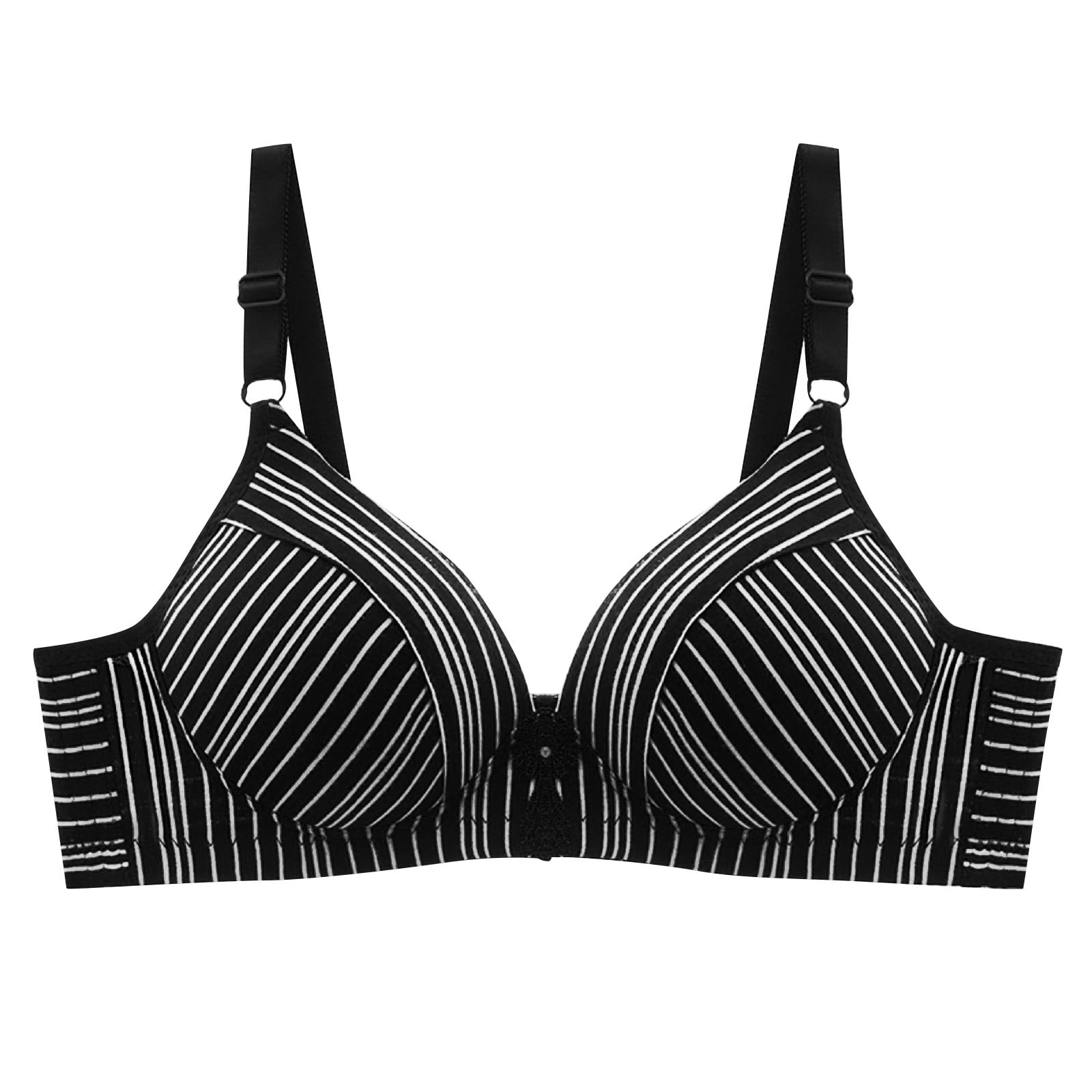 Bigersell Women Full-Coverage Bras No Underwire Padded Push up Bras V ...