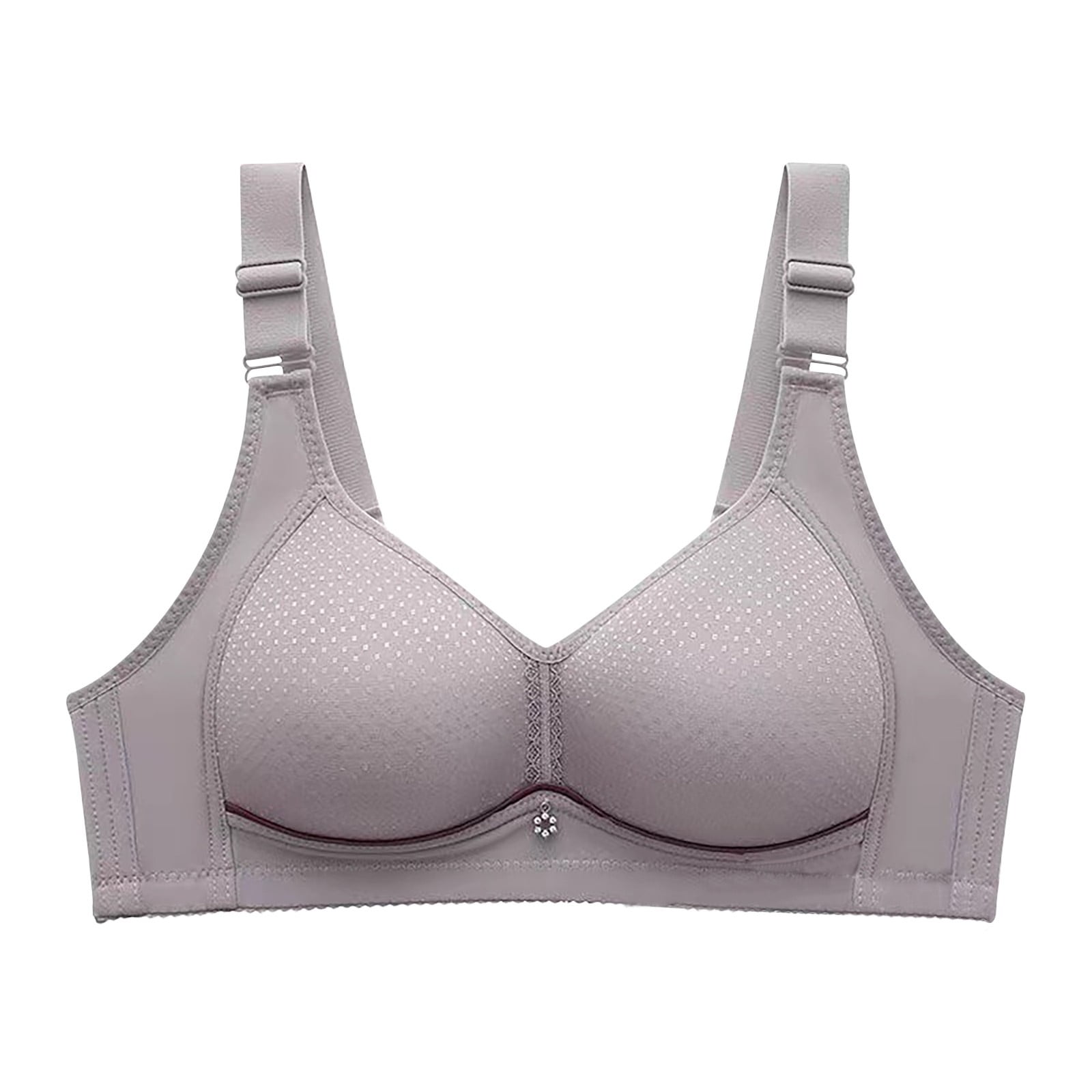 Bigersell Women Plus Size Full-Coverage Bras Ladies V-Neck Push up Padded Bra Wireless Bralette ...