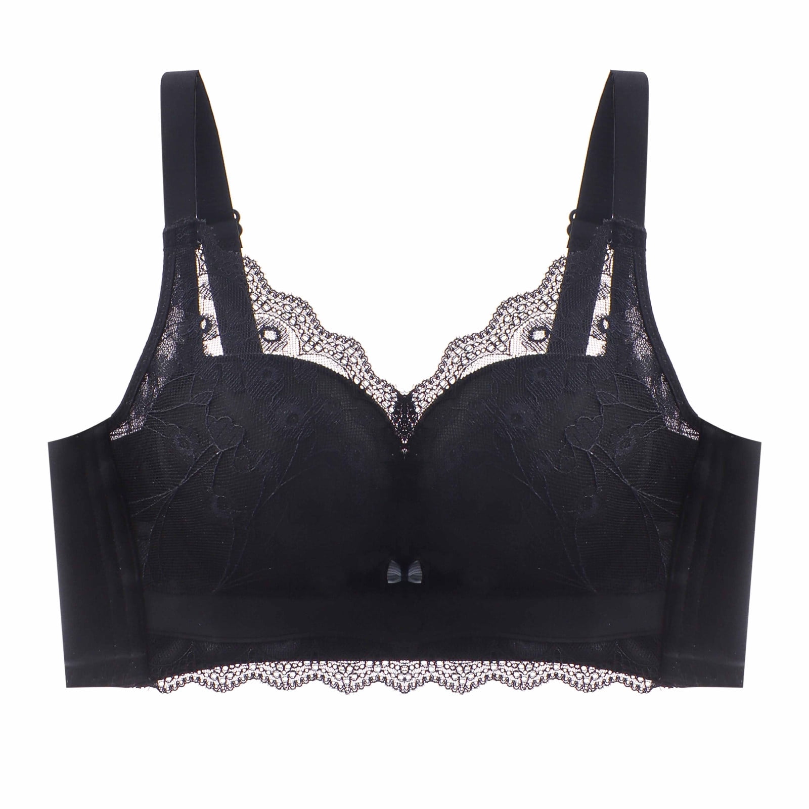 Bigersell Women Push Up Bra Wireless Padded No Underwire Bralettes Lace ...