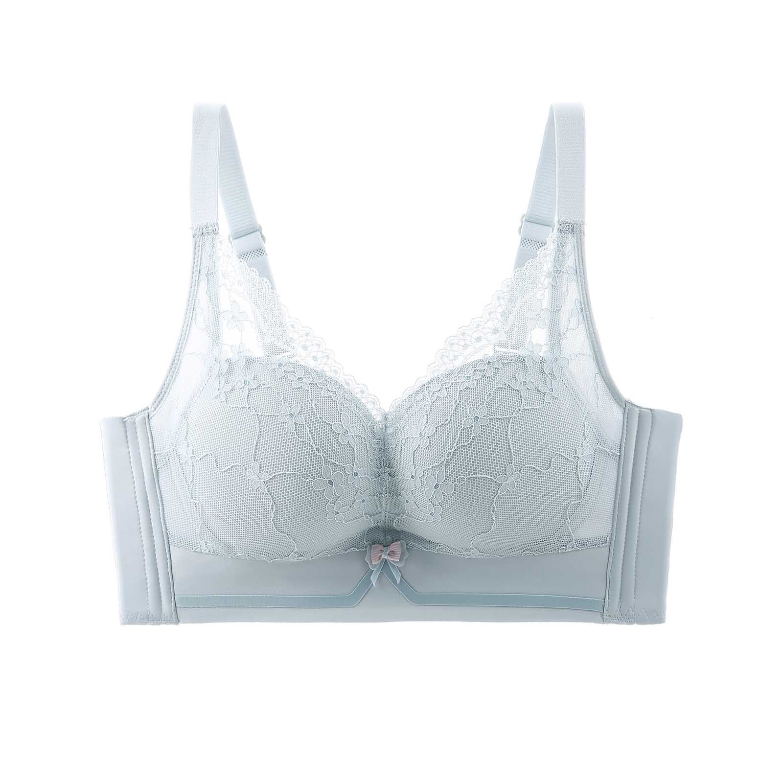 Bigersell Women Push-up Bras - Ladies Lace Trim V-Neck Wireless Bras ...