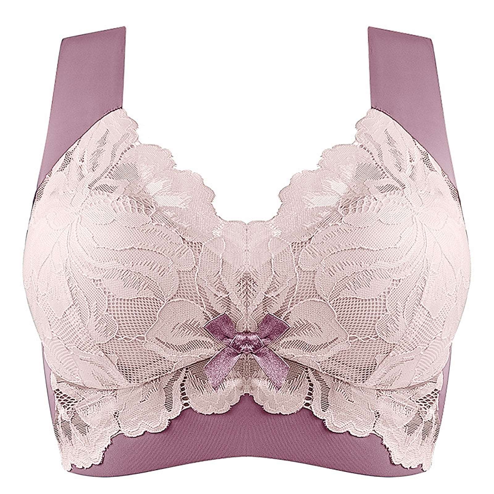 Bigersell Women Sports Bra Women Bras Lace Comfortable Breathable Solid ...