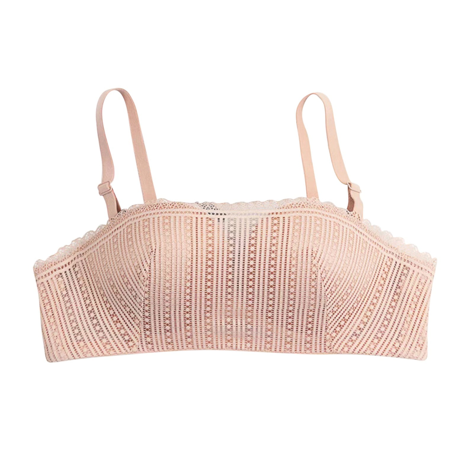 Bigersell Women Strapless Bra Clearance Mesh Lace Bandeau Bra Bralettes ...