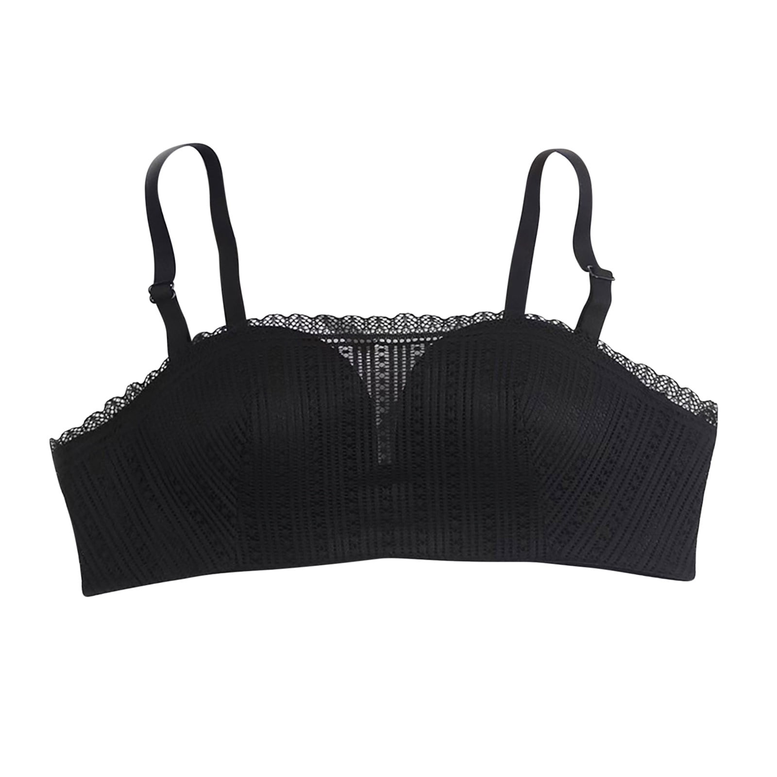 Bigersell Women Strapless Bra Clearance Mesh Lace Bandeau Bra Bralettes