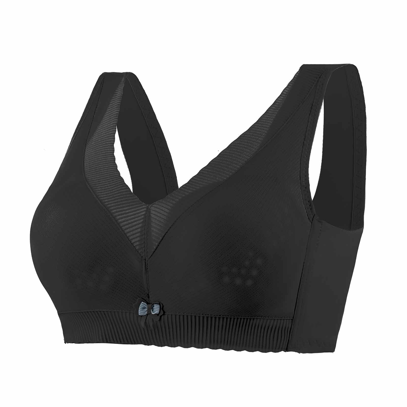 Bigersell Women Wireless Bras - Wide Strap Lace Mesh V-Neck Bralette ...