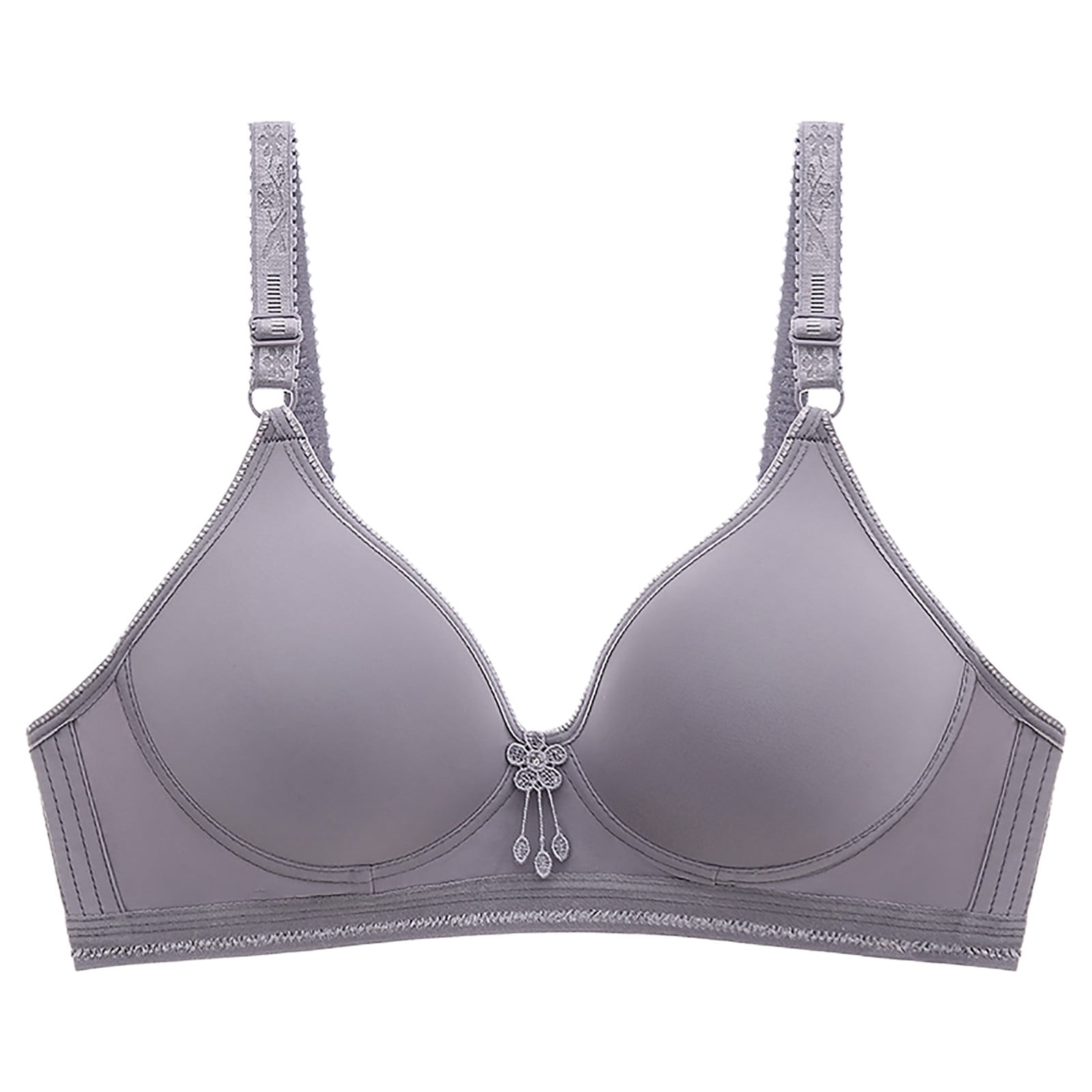 Bigersell Women's Spaghetti Strap Bra Clearance Wireless Everyday Bra ...