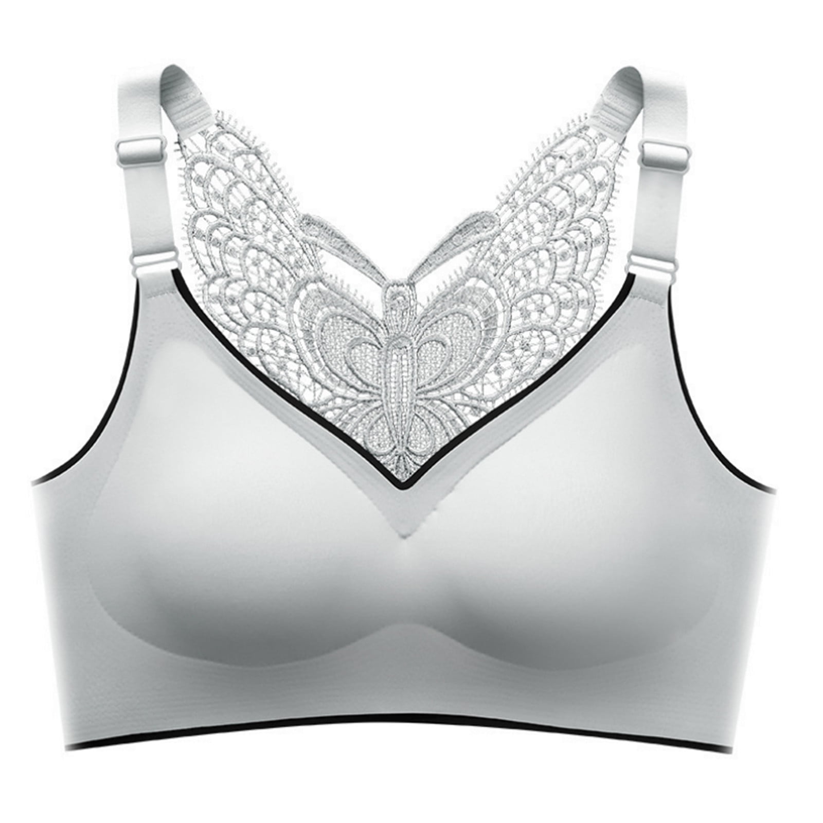 Bigersell Women's Wireless Bra Butterfly Back Underwear Without ...