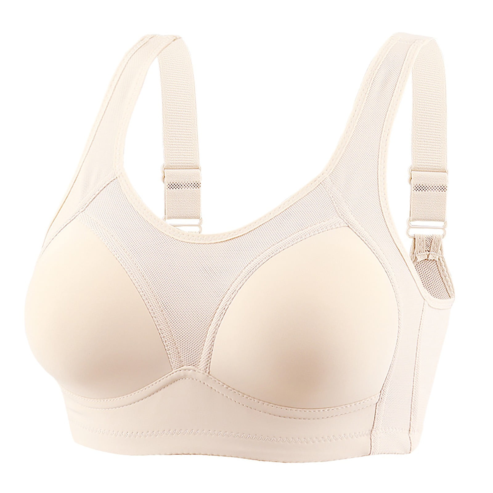 Bigersell Womens Bras No Underwire Full Support Ladies Mesh U-Neck Push ...